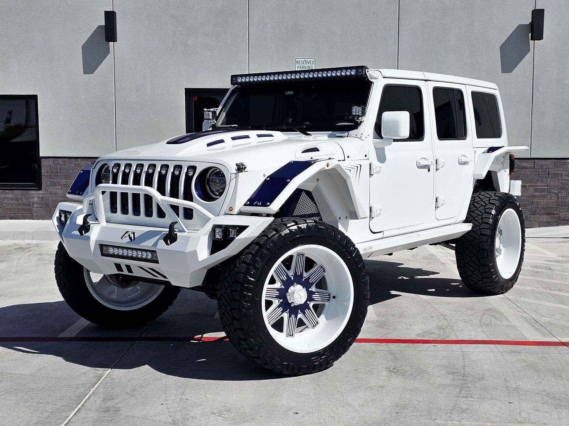 Open Jeep Modified In White Colour
